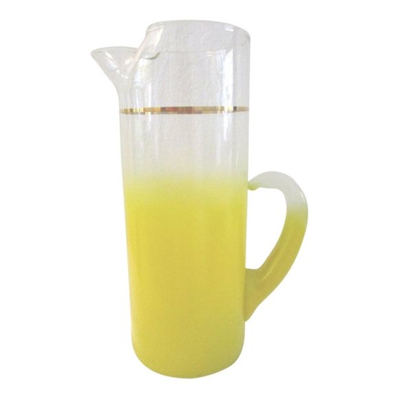 Blendo | Dining | Midcentury Yellow Blendo Glass Pitcher | Poshmark